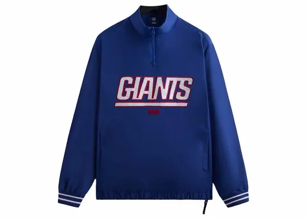 Kith X Nfl Giants Nylon Quarter Zip Mock Neck - Current