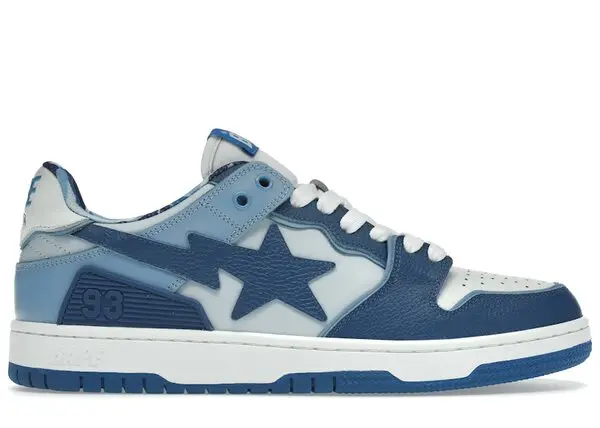 BAPE A Bathing Ape Sk8 Sta Abc Camo Sneakers - Blue/light Blue/white