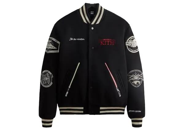 Kith X Star Wars Jedi Varsity Jacket - Black Ph