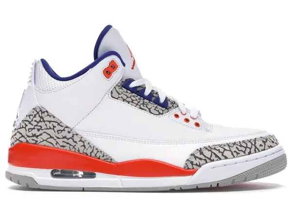 JORDAN 3 Retro Knicks Sneakers - White/old Royal/university Orange