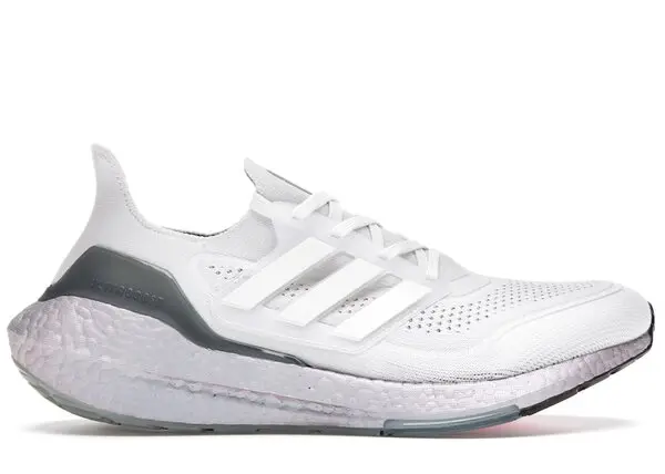 Adidas Ultra Boost 21 Sneakers - Crystal White/hazy Green