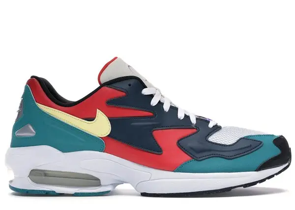 Nike Air Max2 Light Sneakers - Habanero Red/armory Navy Blue/radiant Emerald