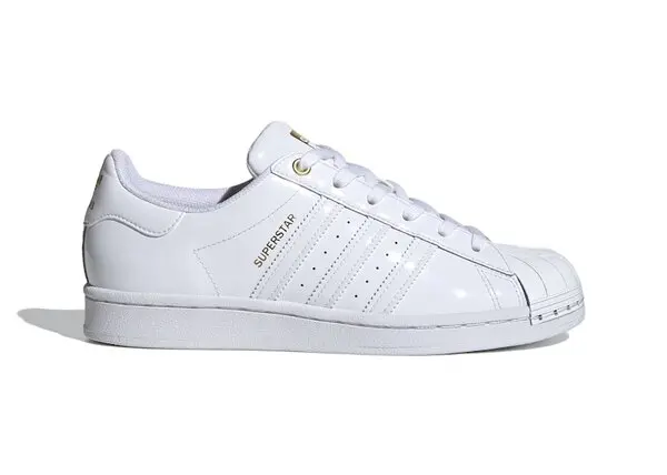 Adidas Superstar Metal Toe Sneakers - Cloud White/ Cloud White/ Gold Metallic