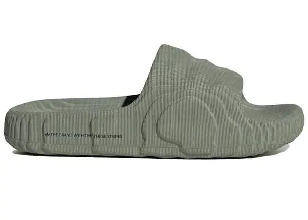 Adidas Adilette 22 Slides - Silver Green/core Black