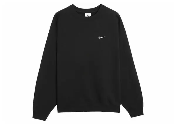Nike Solo Swoosh Fleece Pullover Crew - Black/white