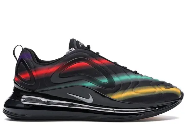 Nike Air Max 720 Neon Streaks - Black/metallic Silver/university Gold