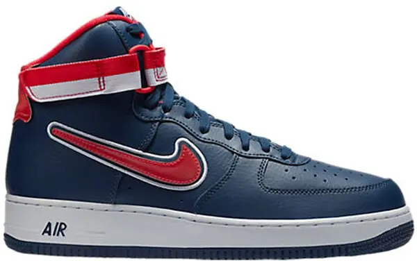 Nike Air Force 1 High Sport Nba Sneakers - Midnight Navy Blue/university Red/white