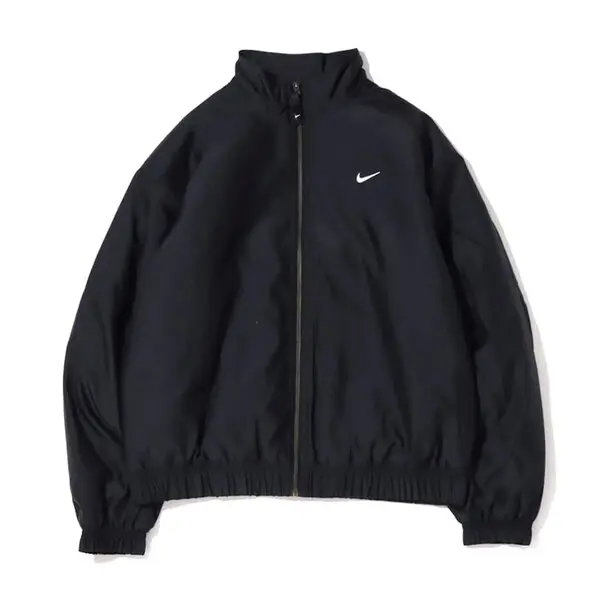 Nike Solo Swoosh Satin Bomber Jacket - Black Kumquat