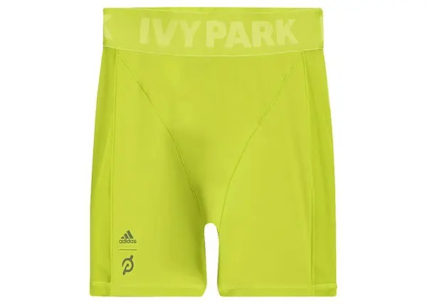 Adidas Ivy Park X Peloton Cycling Shorts - Shock Lime/magic Beige