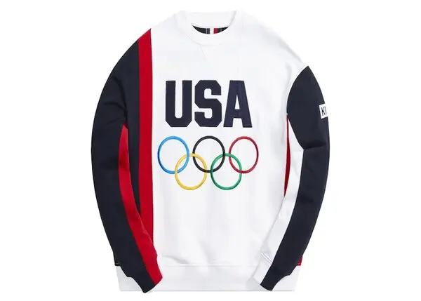 Kith For Team Usa Colorblocked Crewneck Sweatshirt - White