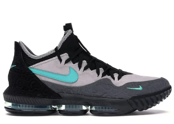 Nike Lebron 16 Low Atmos Sneakers - Wolf Grey/clear Jade/black