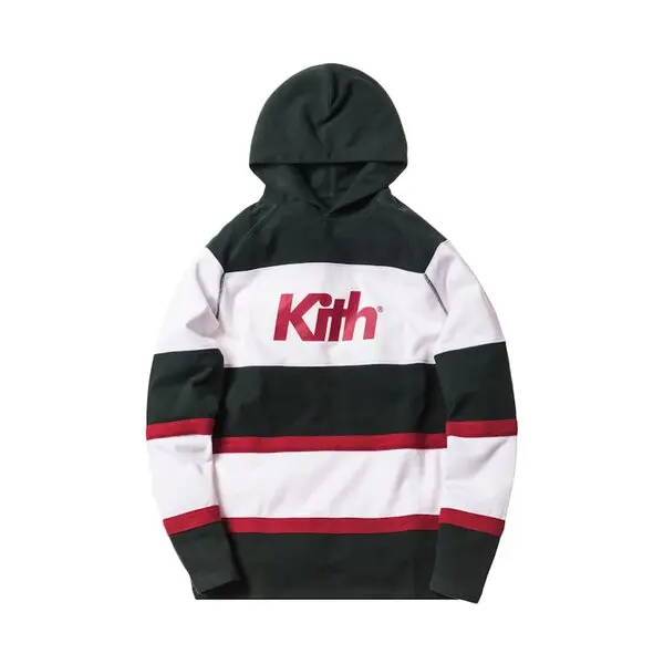 Kith Paneled Hoodie - Forest Green