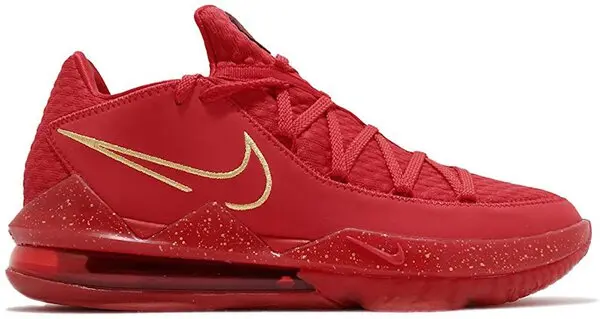 Nike Lebron 17 Low Titan Sneakers - University Red/metallic Gold