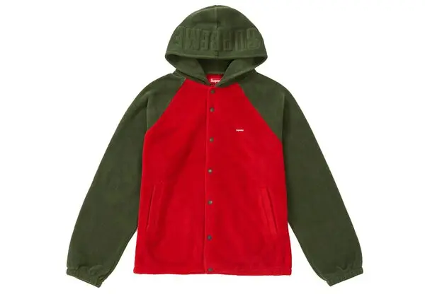 Supreme Polartec Hooded Raglan Jacket - Red