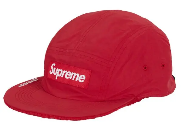 Supreme Polartec Shearling Reversible Camp Cap - Red