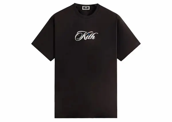 Kith Cursive Logo Tee Shirt - Black