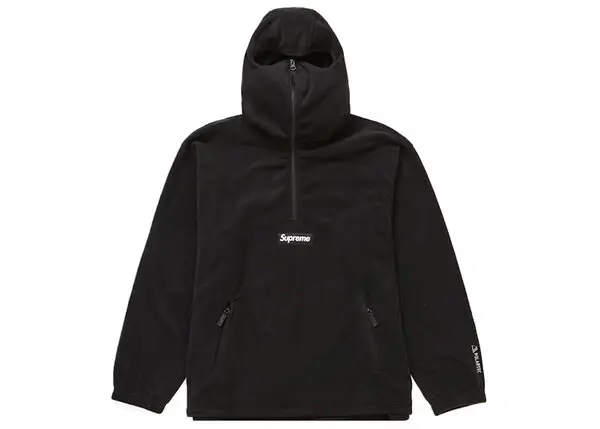 Supreme Polartec Facemask Half Zip Pullover - Black