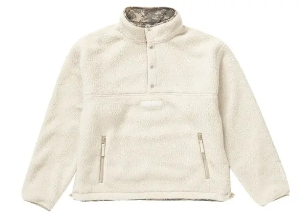 Supreme Polartec Shearling Reversible Pullover - Natural
