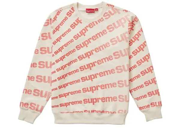 Supreme Radial Crewneck Sweatshirt - Natural