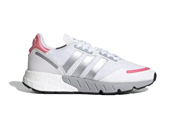 Adidas Zx 1k Boost Sneakers - Cloud White/silver Metallic/hazy Rose