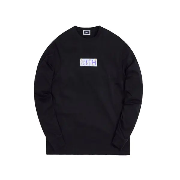 Kith For Superwaxx Classic Logo Long Sleeve Tee Shirt