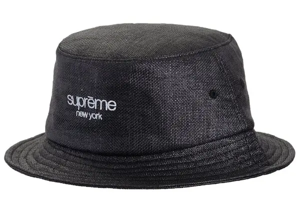 Supreme Raffia Crusher Hat - Black