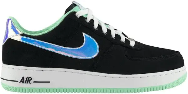 Nike Air Force 1 Low - Black/shiny Silver/green Glow