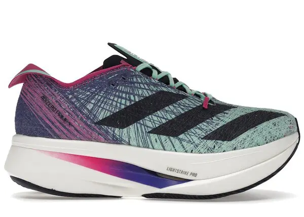 Adidas Adizero Prime X Strung Running Shoe - Pulse Mint/core Black/lucid Fuchsia