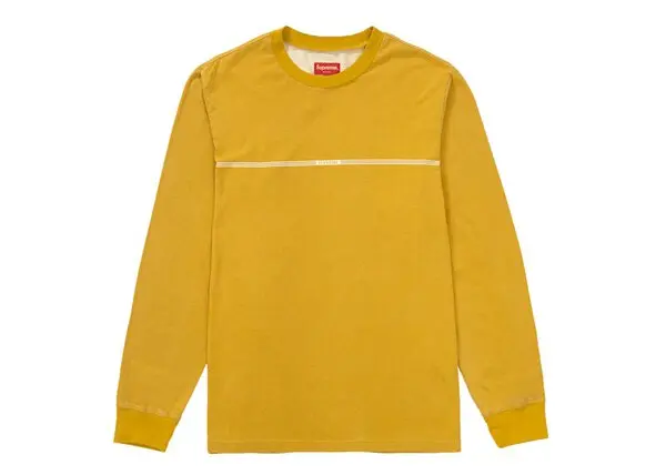 Supreme Printed Stripe Long Sleeve Top - Gold