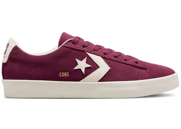 CONVERSE Cons Pro Leather Vulc Pro Suede Low Top Sneakers - Cherry Vision/egret