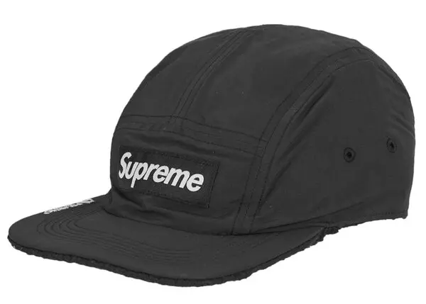 Supreme Polartec Shearling Reversible Camp Cap - Black