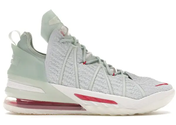 Nike Lebron 18 Empire Jade Sneakers - White/jade Ice/red