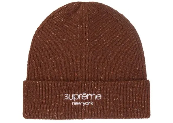 Supreme Rainbow Speckle Beanie - Brown