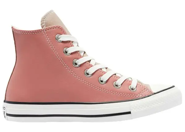 CONVERSE Chuck Taylor All Star Hi Leather Sneakers - Silt Red Rose/brick Rose/white