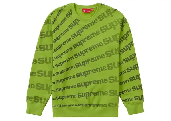 Supreme Radial Crewneck Sweatshirt - Lime