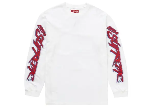 Supreme Racing Intarsia Long Sleeve Top - White