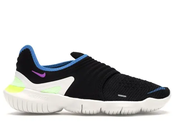 Nike Free Rn Flyknit 3.0 Sneakers - Black Laser Orange Hyper Violet
