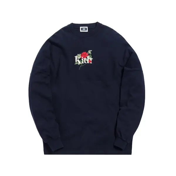 Kith Gardens Of The Mind Long Sleeve Tee Shirt - Navy Blue