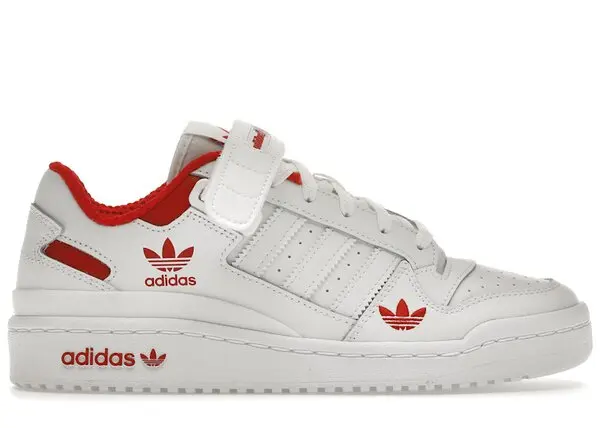 Adidas Forum Low Sneakers - Cloud White/red