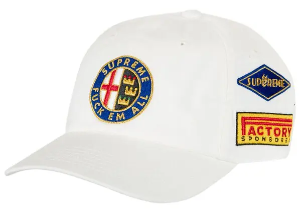 Supreme Racing 6-panel Cap - White