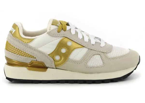 Saucony Shadow Original Sneakers - White/gold