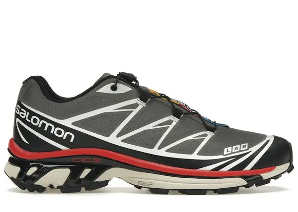 SALOMON Xt-6 Sneakers - Pewter/black/aurora Red
