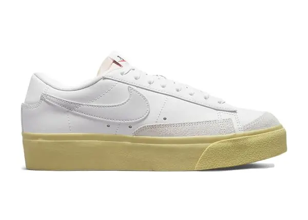 Nike Blazer Low Platform Sneakers - White/lemon Wash/black