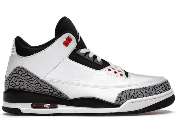 JORDAN 3 Retro Sneakers - White/cement Grey/infrared 23