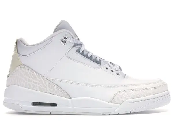 JORDAN 3 Retro Pure Money - White/metallic Silver