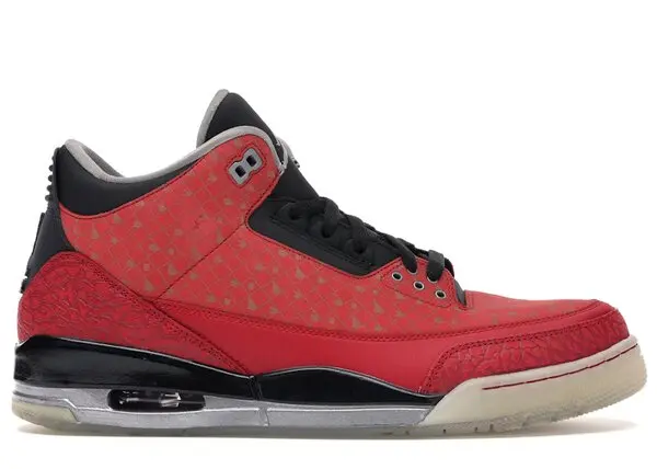 JORDAN 3 Retro Doernbecher Sneakers - Varsity Red/metallic Silver/black