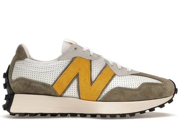 NEW BALANCE 327 Sneakers - White/yellow/olive