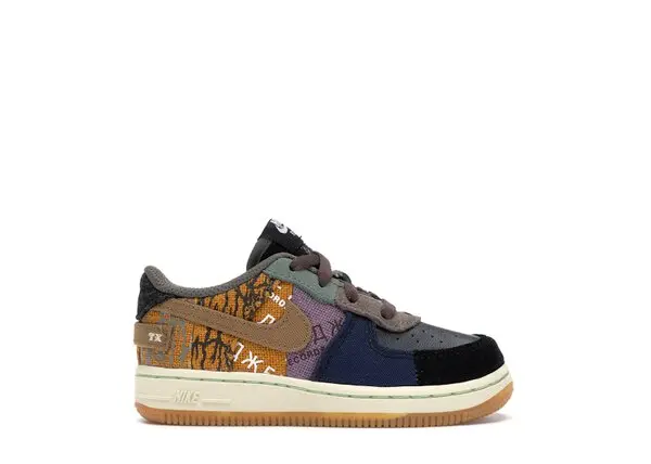 Nike Force 1 Low Travis Scott Cactus Jack Toddler Sneakers - Multi/color/muted Bronze