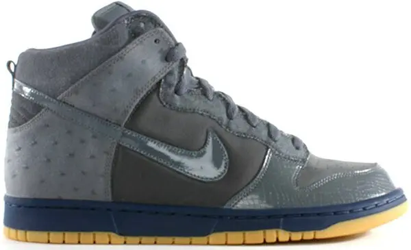 Nike Dunk High Deluxe Ostrich Sneakers - Light Graphite/true Blue