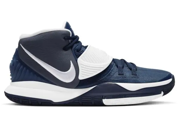 Nike Kyrie 6 Team Sneakers - Midnight Navy Blue/white